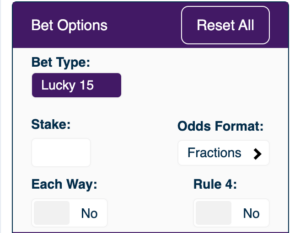 Lucky 15 Bet Calculator - Quickly Work Out Your Winnings